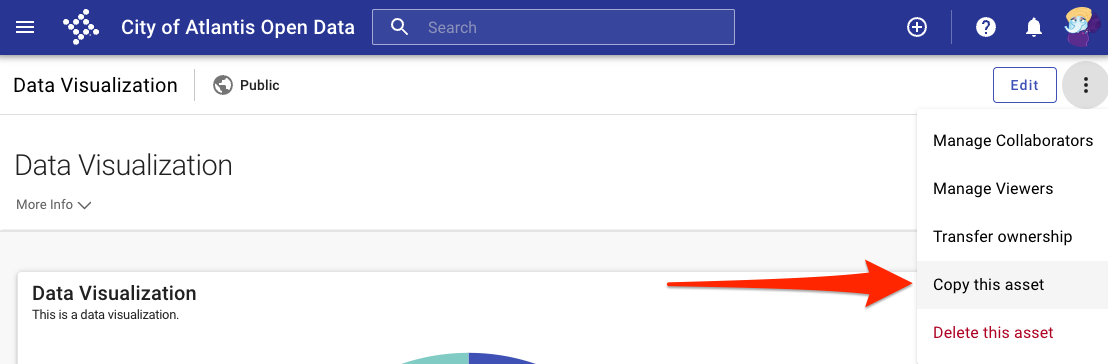 Make a Copy of a Visualization – Data & Insights Client Center