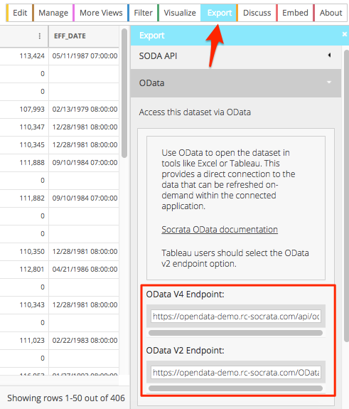 Access Data And Insights Data Using Odata Data And Insights Client Center 5065