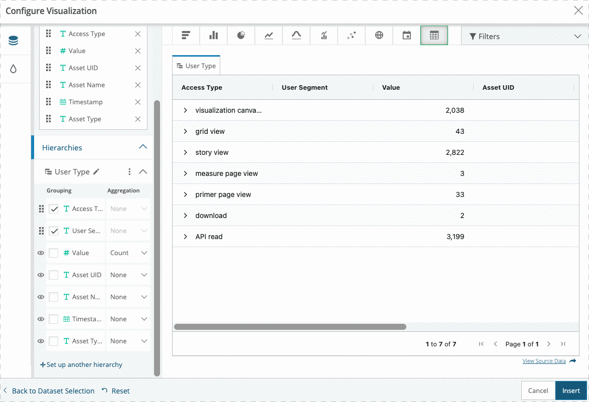 Table Visualization In Stories Data Insights Client Center